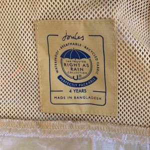 Joules | Jackets & Coats | Joules Kidsarlow Yellow Right As Rain Jacket ...